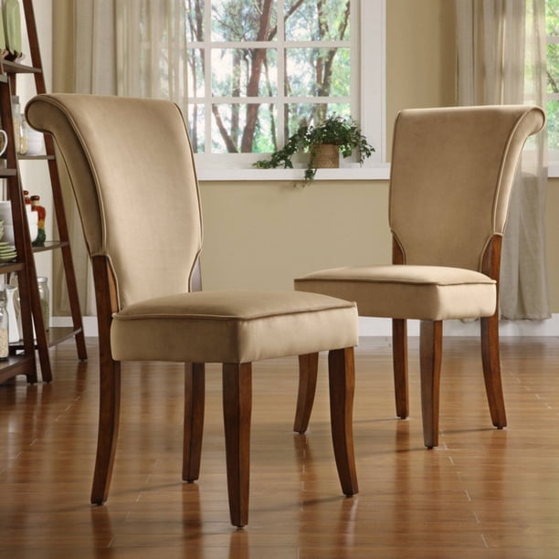Weston Home Alamosa Velvet Parson Chairs - Set of 2 - Walmart.com