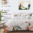 Abstract Colorful Comforter Set Twin Size, Mountain Colored Drawing Oil ...