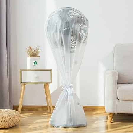 Electric Fan Cover Full Coverage Dust Covers Zip Up PEVA Waterproof ...