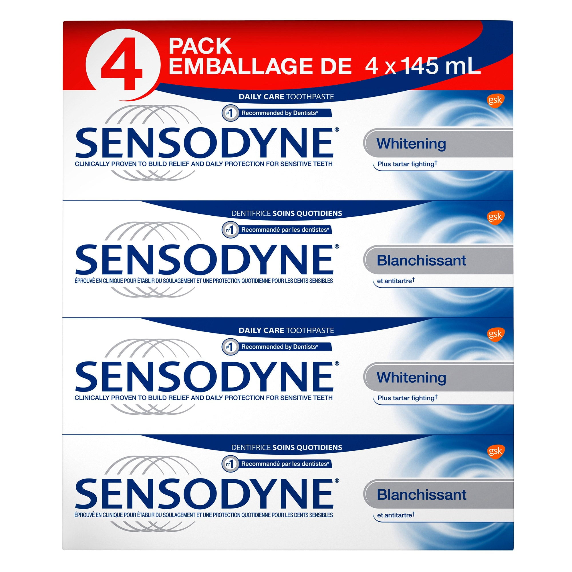 Click here for Sensodyne Whitening Toothpaste  4 X 145 Ml 145 Ml prices