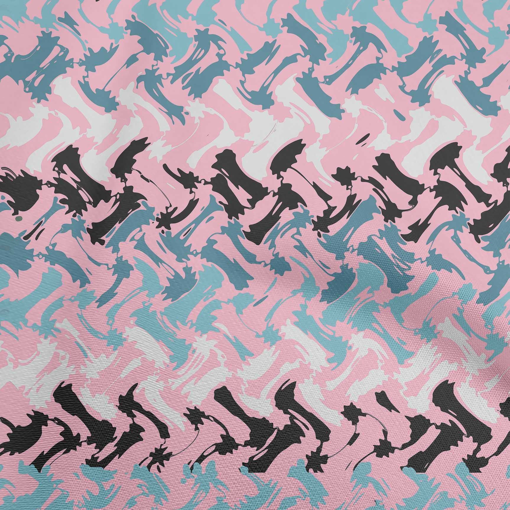 oneOone Velvet Light Pink Fabric Geometric Dress Material Fabric Print ...