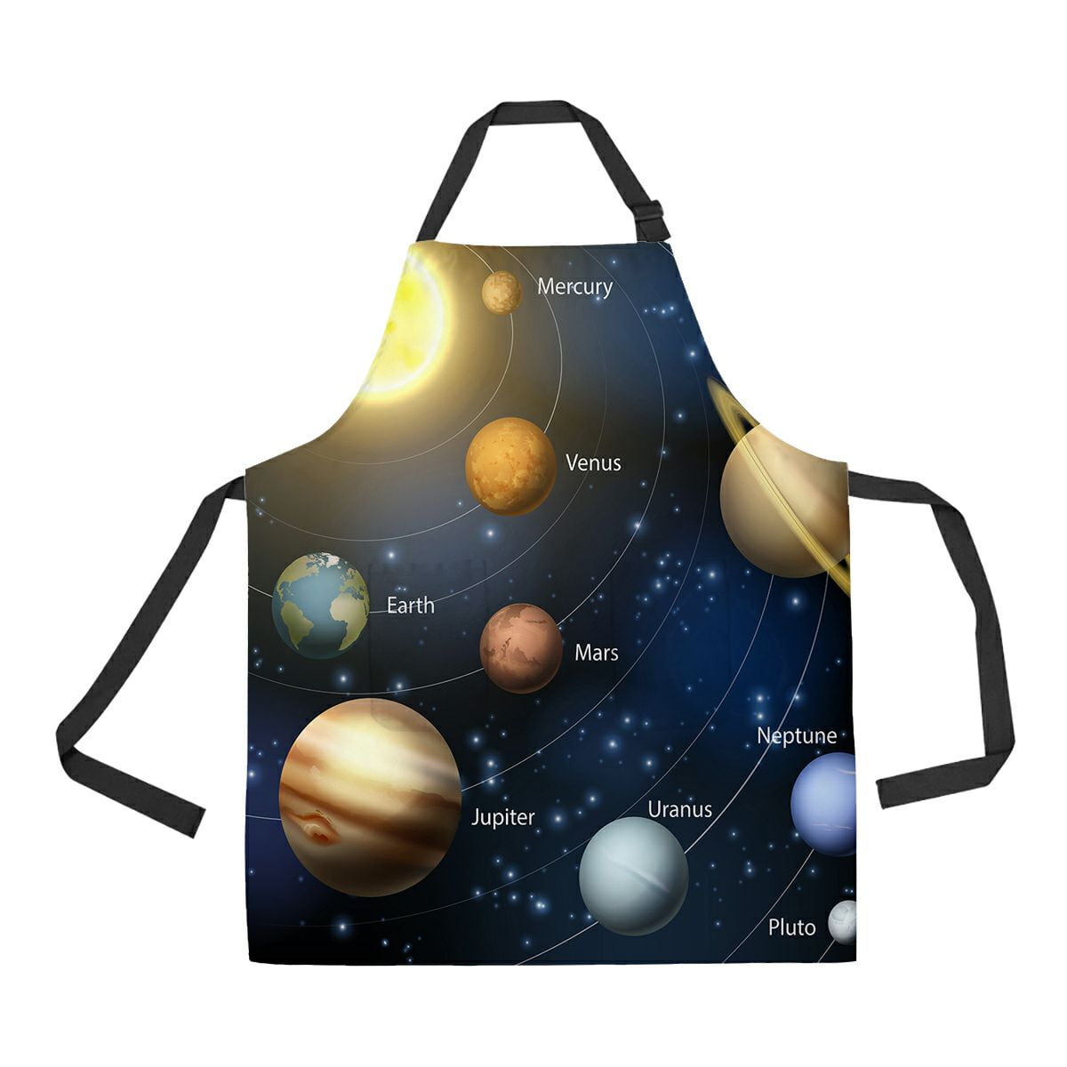 ECZJNT An planets our solar system text name labels Adjustable Bib ...