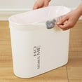 CXALSSY Large Kitchen Trash Can Lidless, Trash Can, Plastic Simple ...