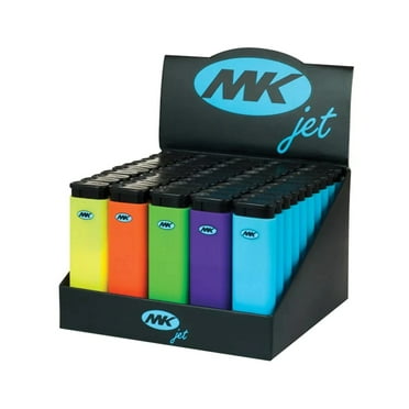 MK JET BLACK TORCH 10 Ct Big Full Size Lighters Refillable Windproof ...