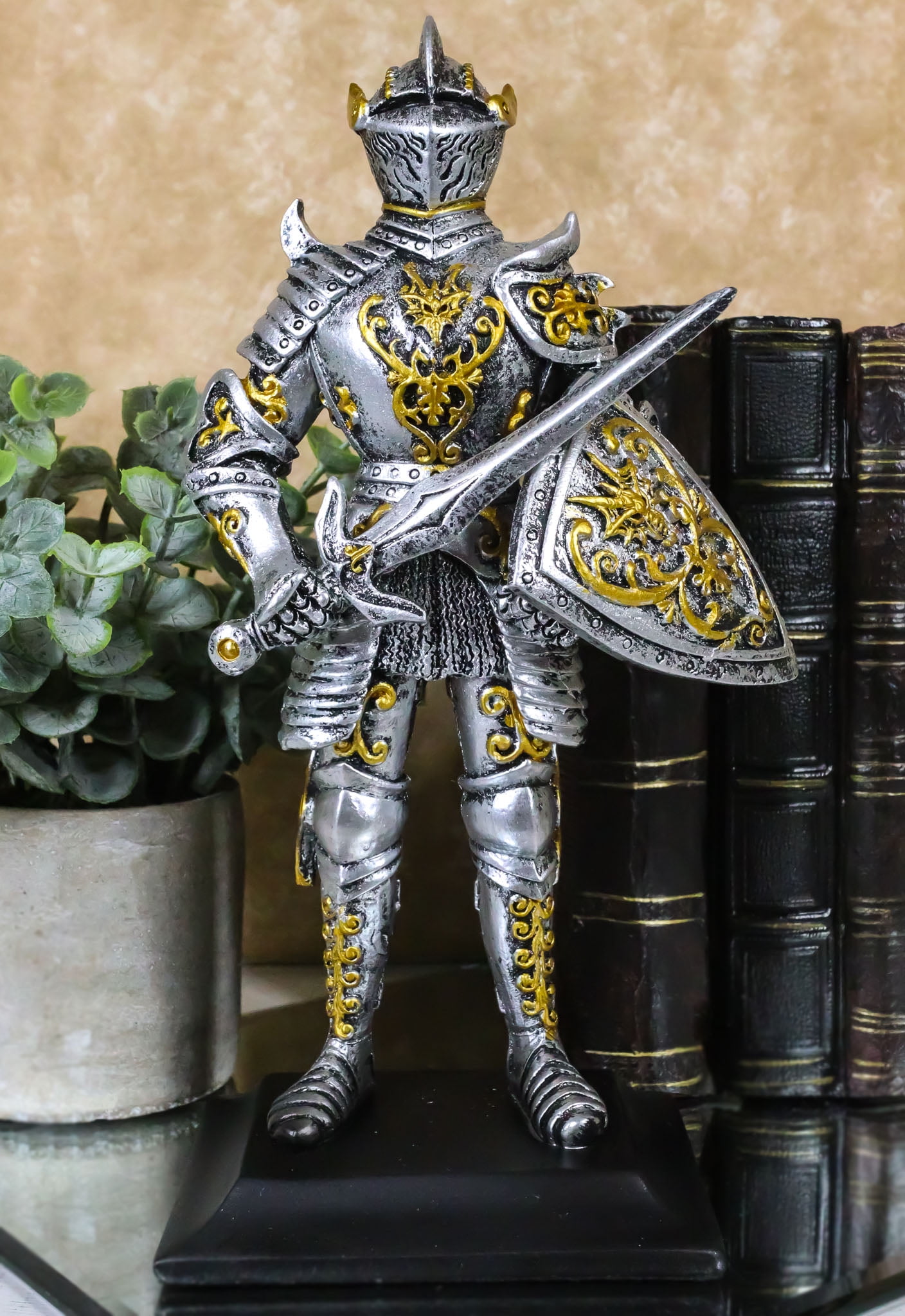 Royal Dragon Order Medieval Swordsman Knight Figurine Suit of Armor ...