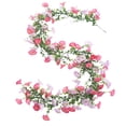 Artificial Morning Glories Garland with Eucalyptus Leaves Flower Vines ...