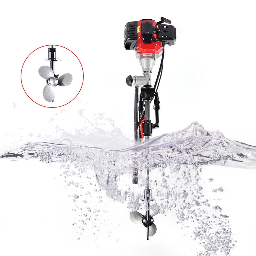 Fichiouy Boat Engine 2-stroke Gas-Powered Outboard Motor 2.3HP 52CC CDI ...