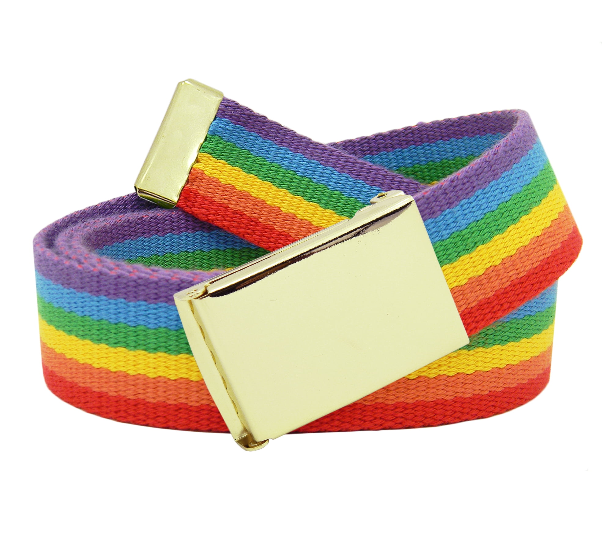 Boys School Uniform Gold Military Flip Top Buckle with Canvas Web Belt ...