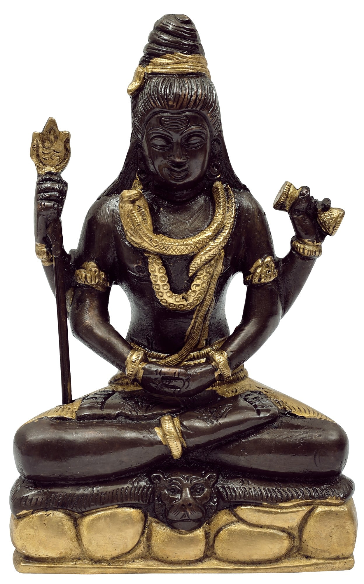 6" Mahayogi Shiva in Pranayama In Brass | Handmade | Made In India ...