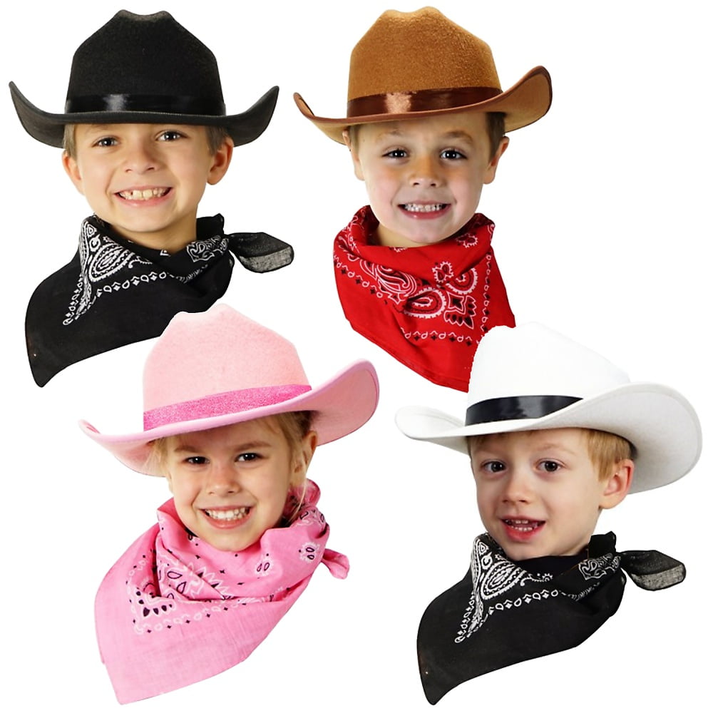 Jr. Cowboy Hat w/Bandanna Kids Costume Accessory - Walmart.com