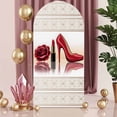 Arch Backdrop 4 Ft, Red Roses Spandex Stretch Fitted Arch Cover, Round ...