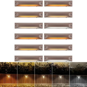 GKOplus 12-Pack LED Step Lights, 12-24V, 2W, Outdoor, Waterproof, Die ...