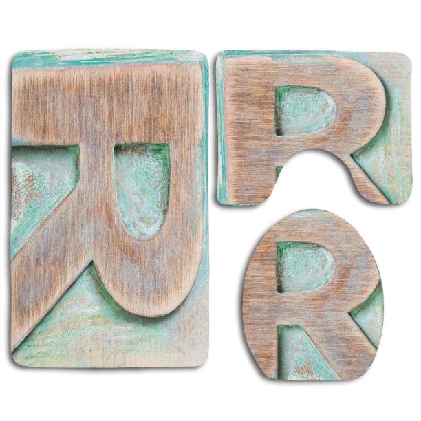XDDJA Letter R Wooden Alphabet Block Antique Letterpress Theme Grunge ...