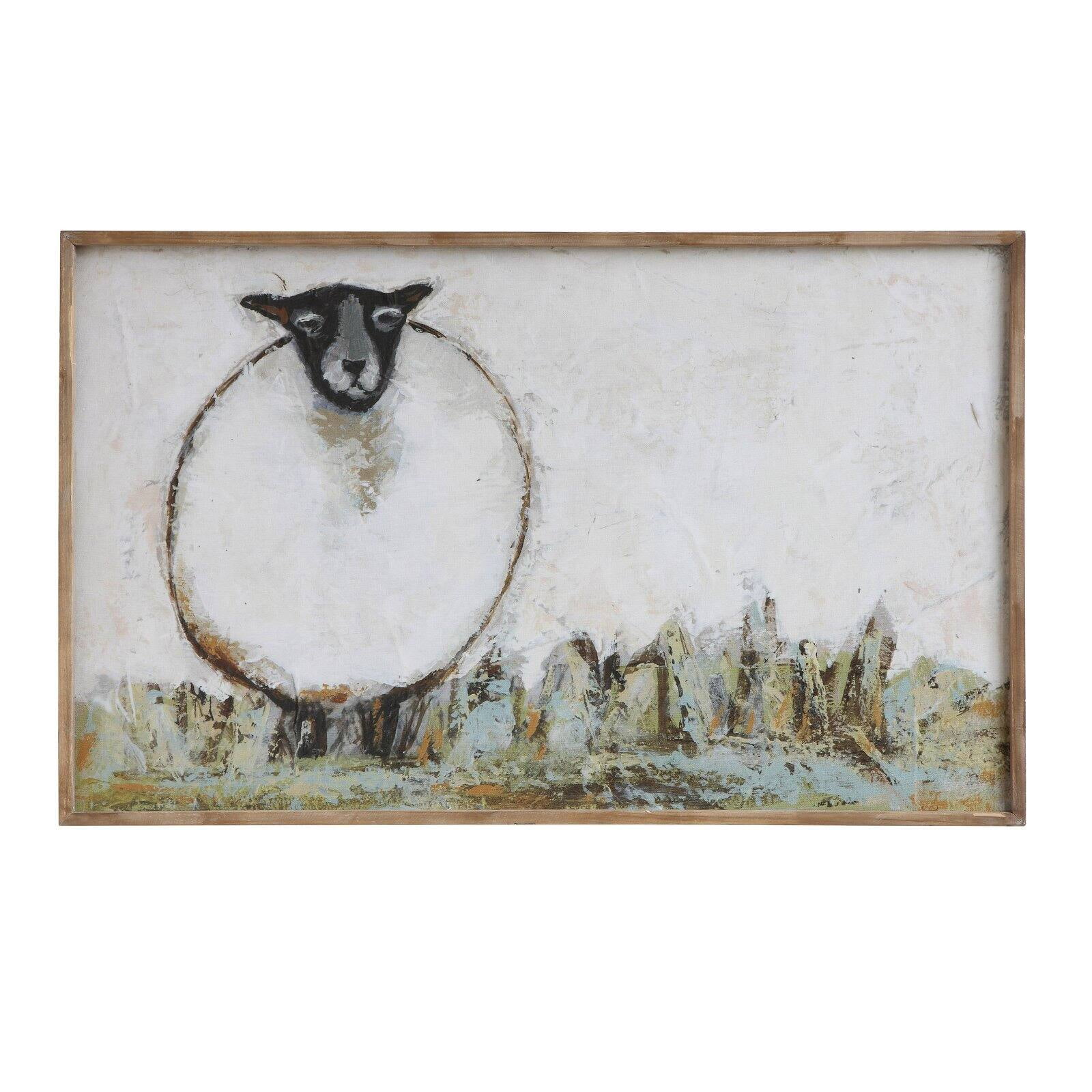 3R Studio Wall Art Wood Framed Sheep - Walmart.com