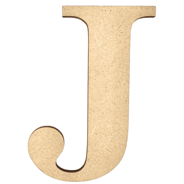 5" Tall MDF Letter J | 1/4" Thick | Krafty Supply Letters | Times ...