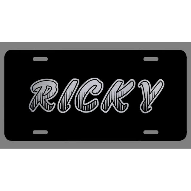 Ricky Name Etched Style License Plate Tag Vanity Novelty Metal | Etched ...