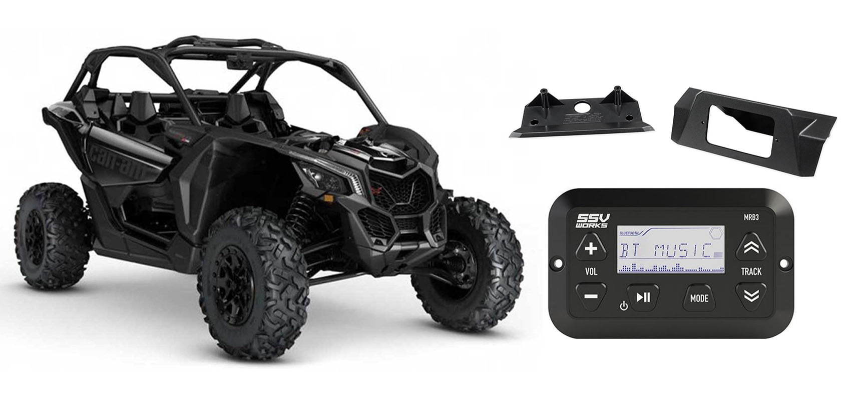 Digital Media Bluetooth Receiver Stereo for Can-Am Maverick X3+ Dash ...