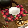 4pcs Vibrant Strawberry Placemats, 12"x18" Durable Rectangular Table ...
