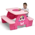 Disney Minnie Mouse Picnic Table with Block Baseplate & Cupholders ...