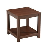 Topcobe 2 Tier MDF Square Side Table, Modern Design Tea End Table for ...