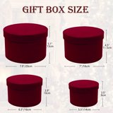 Walmart Large to Small Round Velvet Gift Boxes Set of 4, Red, Perfect ...