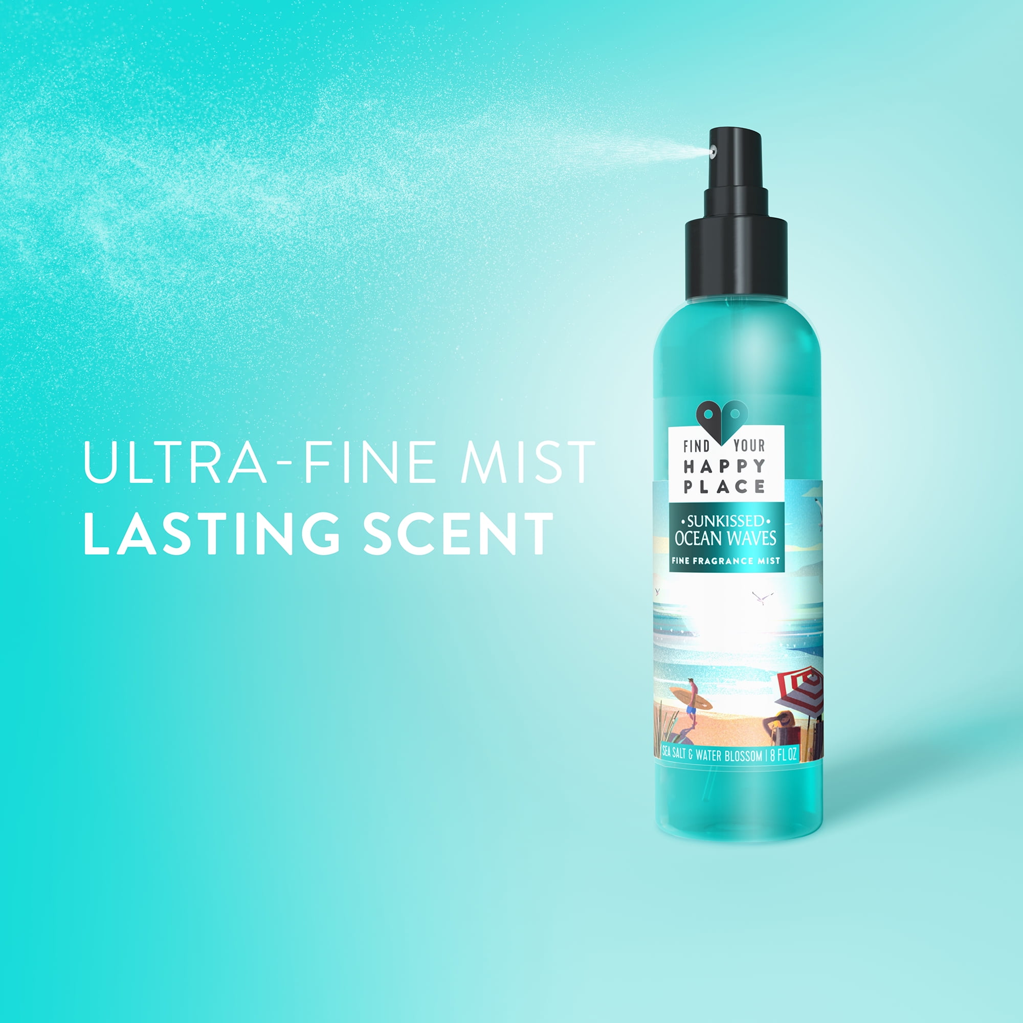 Buy Find Your Happy Place Sunkissed Ocean Waves Body Spray for Women, 8 ...