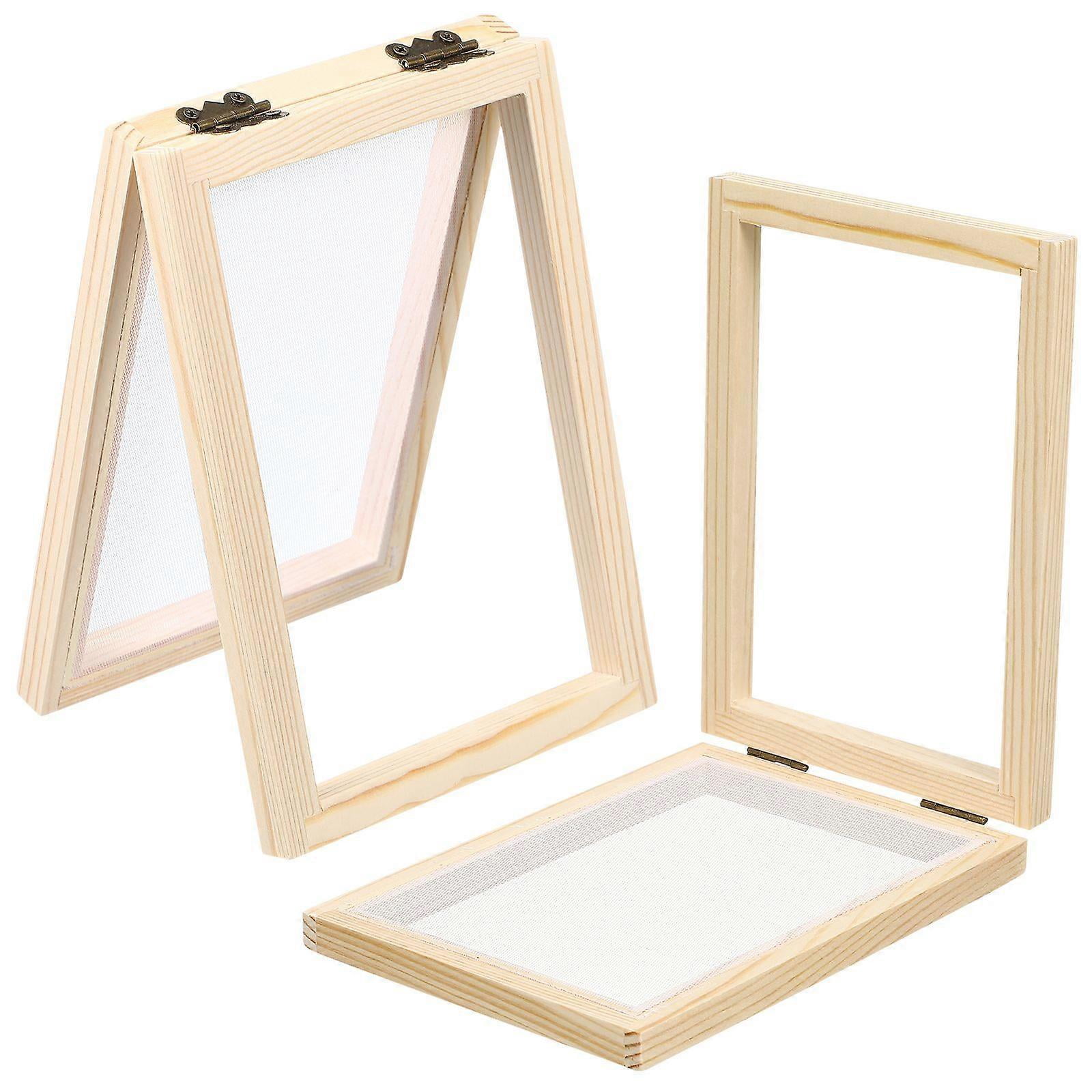 2Pcs Wooden Paper Making Frame DIY Paper Making Wood Frame DIY Frame ...