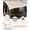 Art Frame Sun Shade Sail 14' x 18', Geometric White Morocco Printed ...
