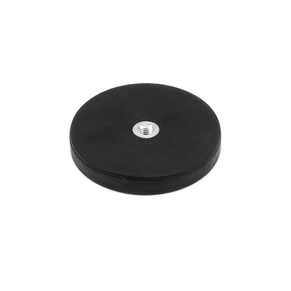 Black Rubber Coated POS Magnets Countersunk with M4 Boss Thread (Flush ...