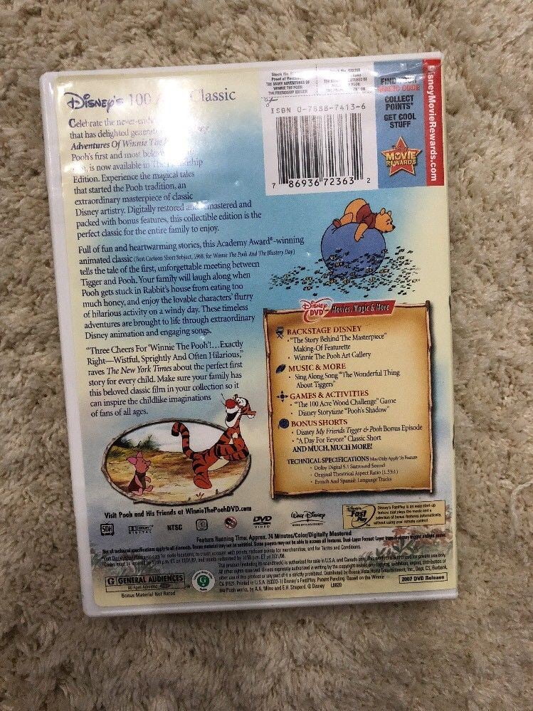 The Many Adventures Of Winnie The Pooh The Friendship Edition Dvd