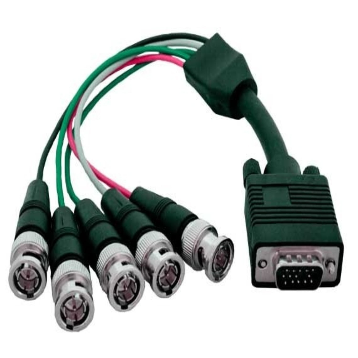 SANOXY Cables and Adapters; 1ft VGA HD15 Male to 5 BNC RGBHV Male ...