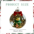 Froggy Holiday Magic Christmas Ornament, 2D Acrylic Frog Ball Version E ...