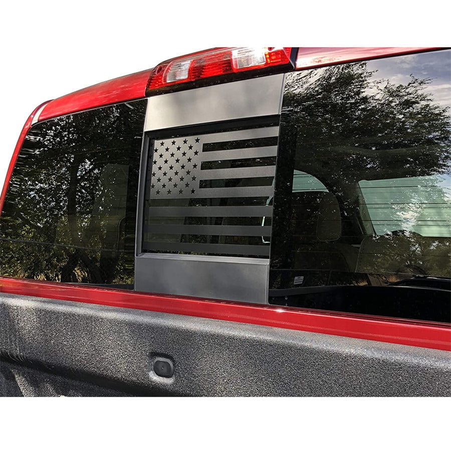 Black Rear Window Sticker American Flag Decal For 2004-18 Chevy ...