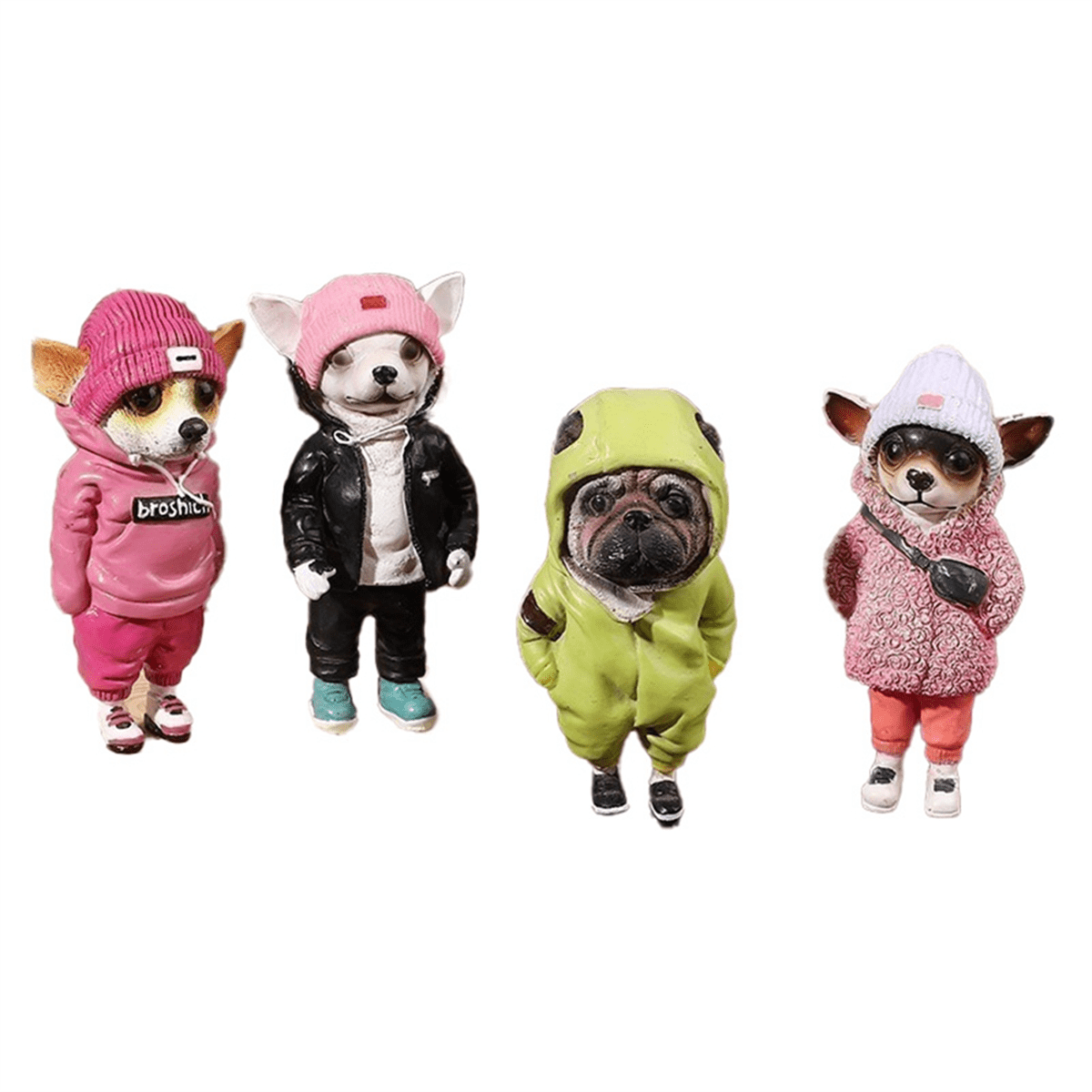 Click here for Zh & Art Resin Standing Dog Statue Personification... prices