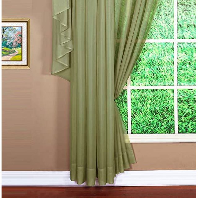 Emelia Original Voile Panel 120", Dusty Leaf, 60" W X 120" L - Walmart.com