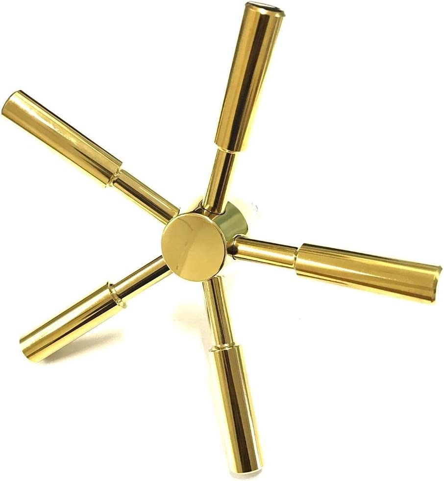 Heavy-Duty and Stylish Gold Round 5 Spoke 105mm Length Gold Safe Handle ...