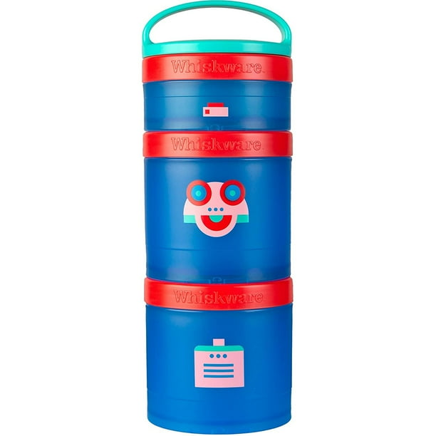 Whiskware Just For Fun Stackable Snack Pack Containers - Blue Robot ...
