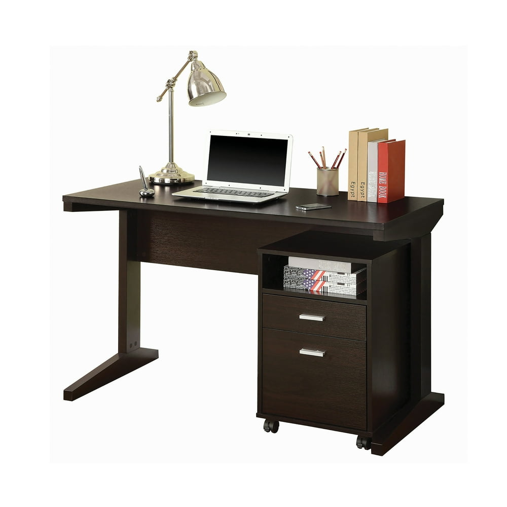 Coaster Company 2-Piece Desk Set with File Cabinet, Cappuccino ...