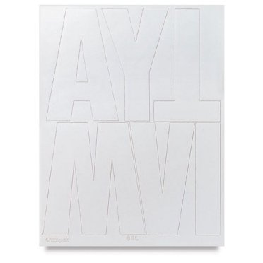 Duro D3220-WHT Permanent Adhesive Vinyl Letters, 6-Inch, White ...