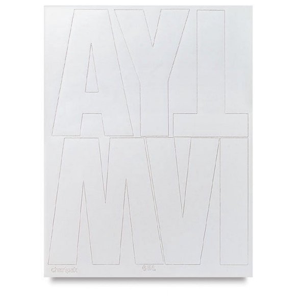 White Vinyl Numbers 6 Inch