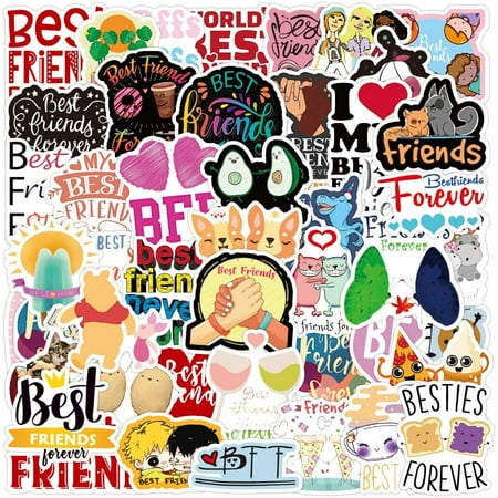Best Friends Stickers 50Pcs Vinyl Waterproof Stickers for Laptop ...