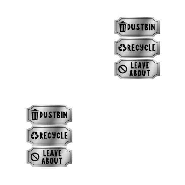 mmirethe 3pieces Recycle And Trash Logos Easy To Apply And Remove ...