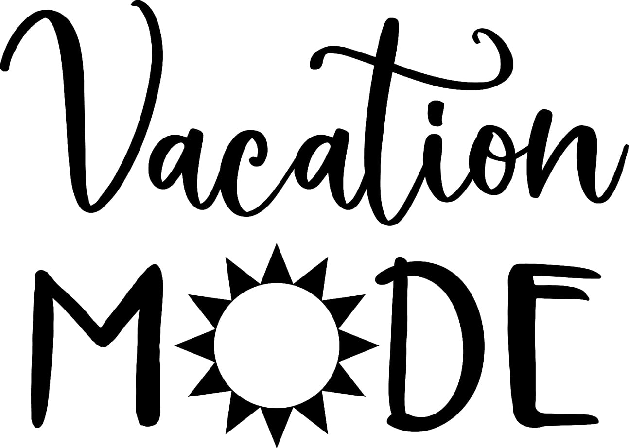 Vacation Clip Art Black And White