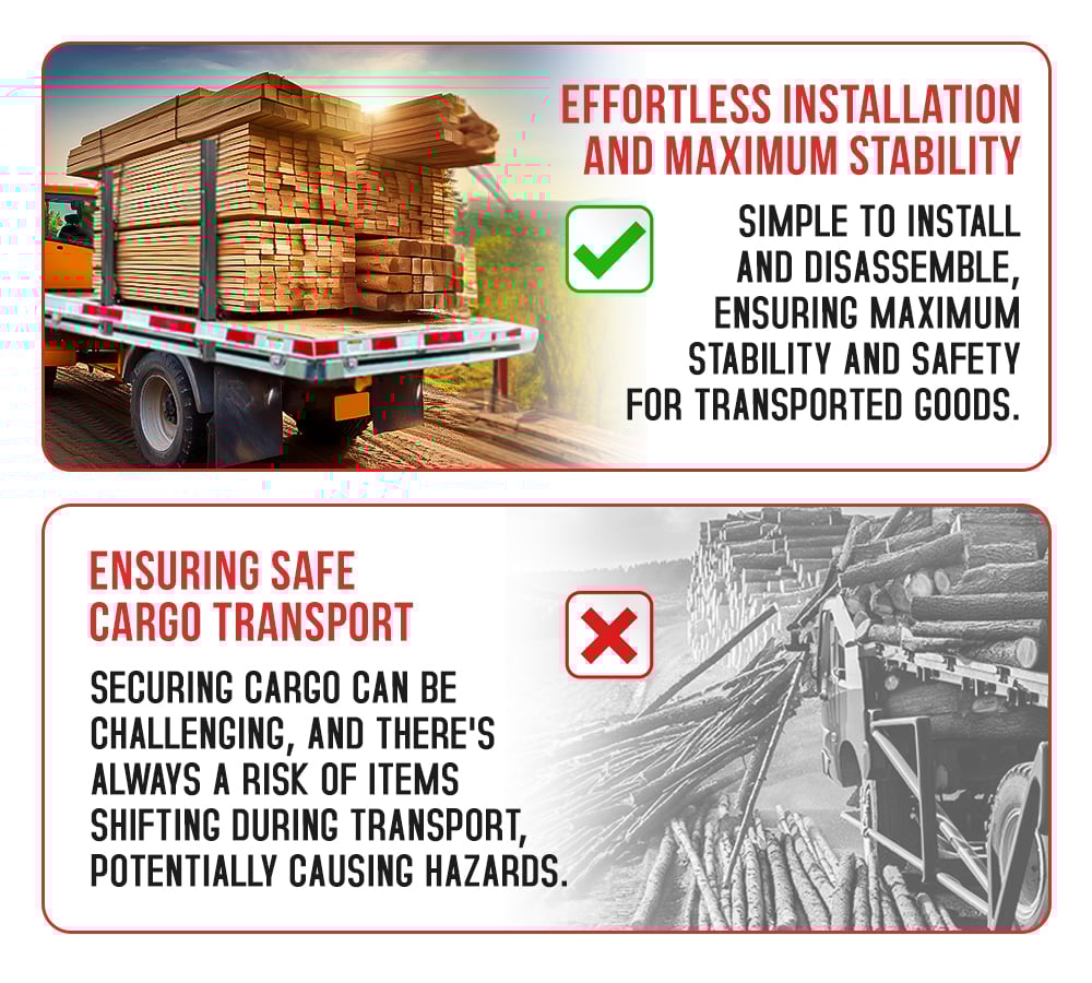 (4 Pack) 30" Adjustable C Channel Pipe Stake for Flatbed Trailer Hauler ...