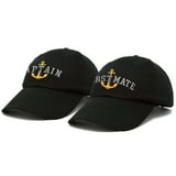 DALIX Matching Captain And First Mate Hat Set Embroidered Ball Cap in ...