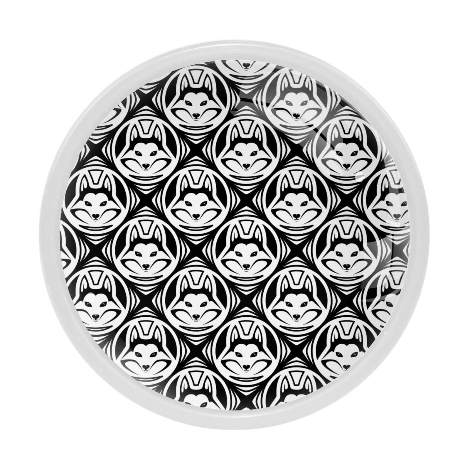 4 Pcs Hipster Husky Dog Knobs for Kitchen Cabinet Cupboard Dresser ...