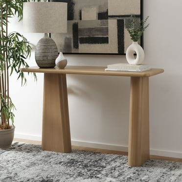 SAFAVIEH Liasonya Modern Wood Console Table, Natural - Walmart.com