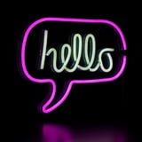 Northlight LED Hello Bubble Neon Lighted Wall Sign - 17" - Pink and ...
