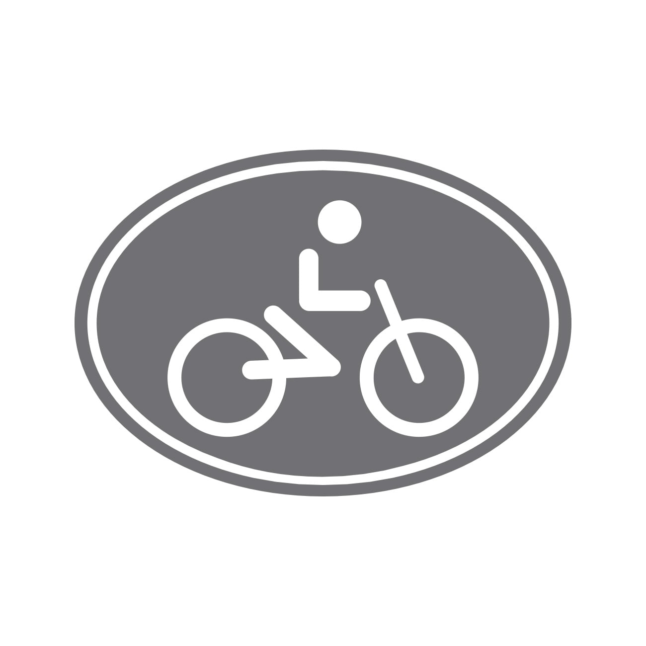 Oval Cycling Sticker Decal Die Cut - Self Adhesive Vinyl - Weatherproof ...