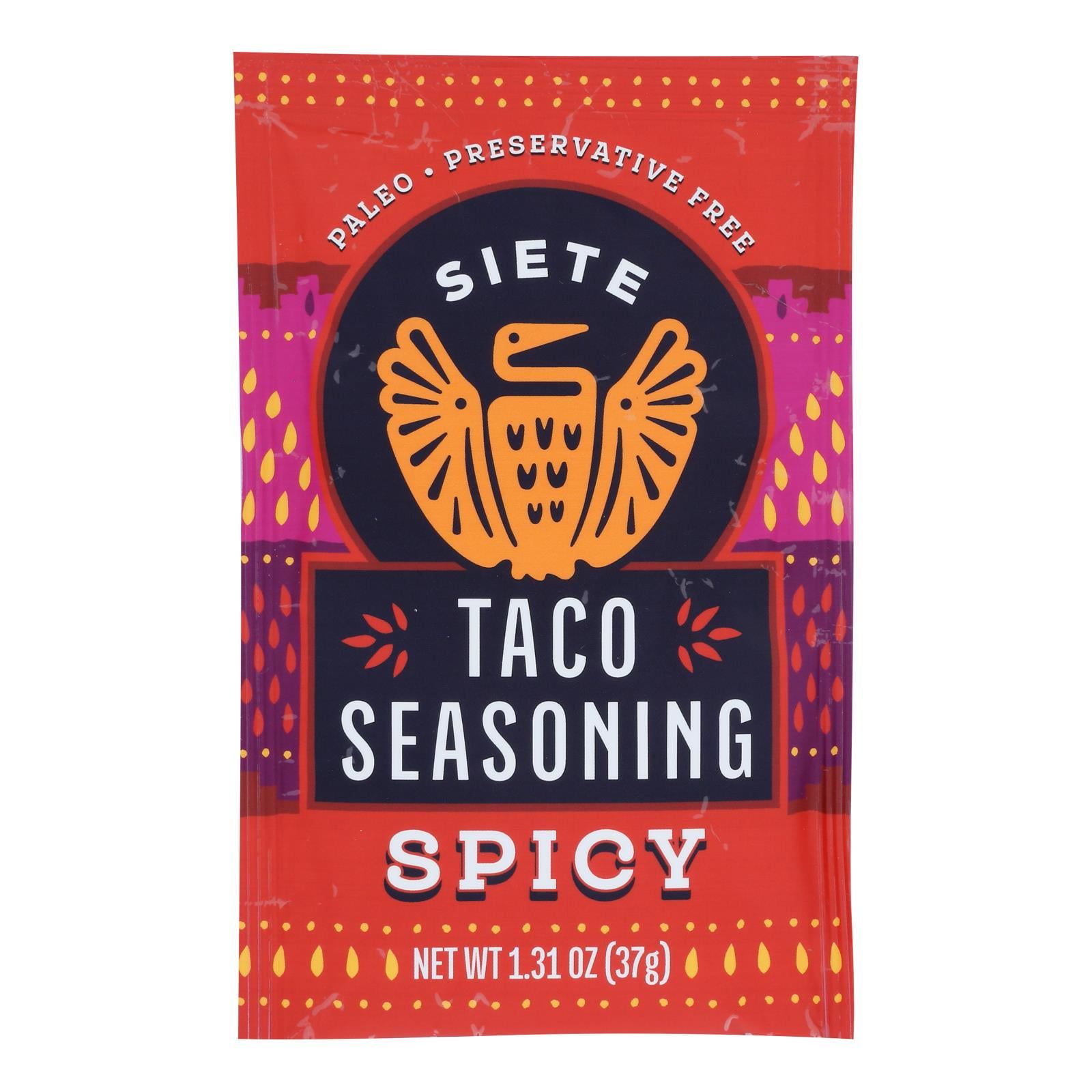 Siete Family Foods, Spicy Taco Seasoning Spice Mix, 1.31 oz. Packet ...